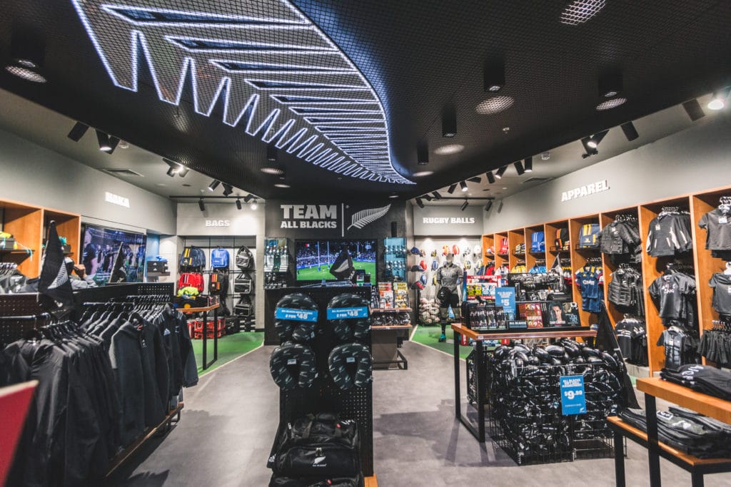 All Blacks Store. Auckland International Airport