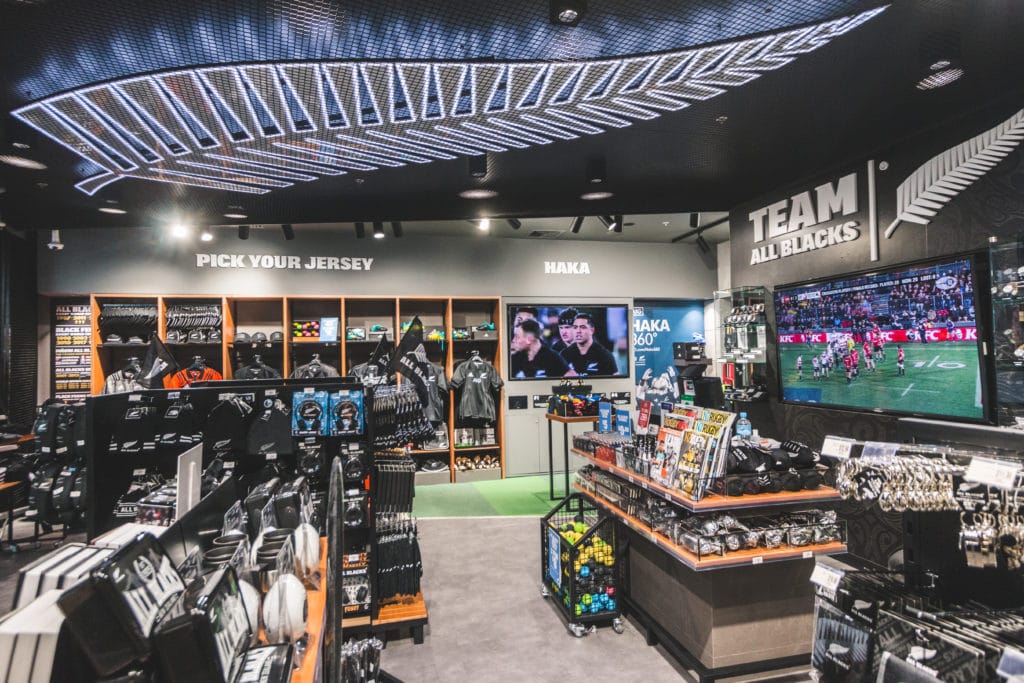 All Blacks Store. Auckland International Airport