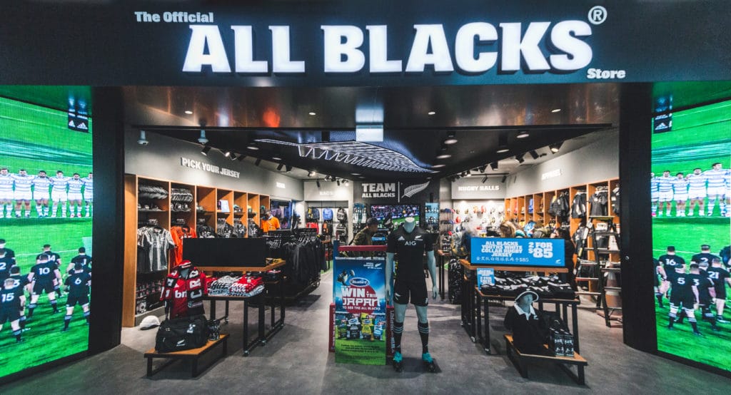 All Blacks Store. Auckland International Airport
